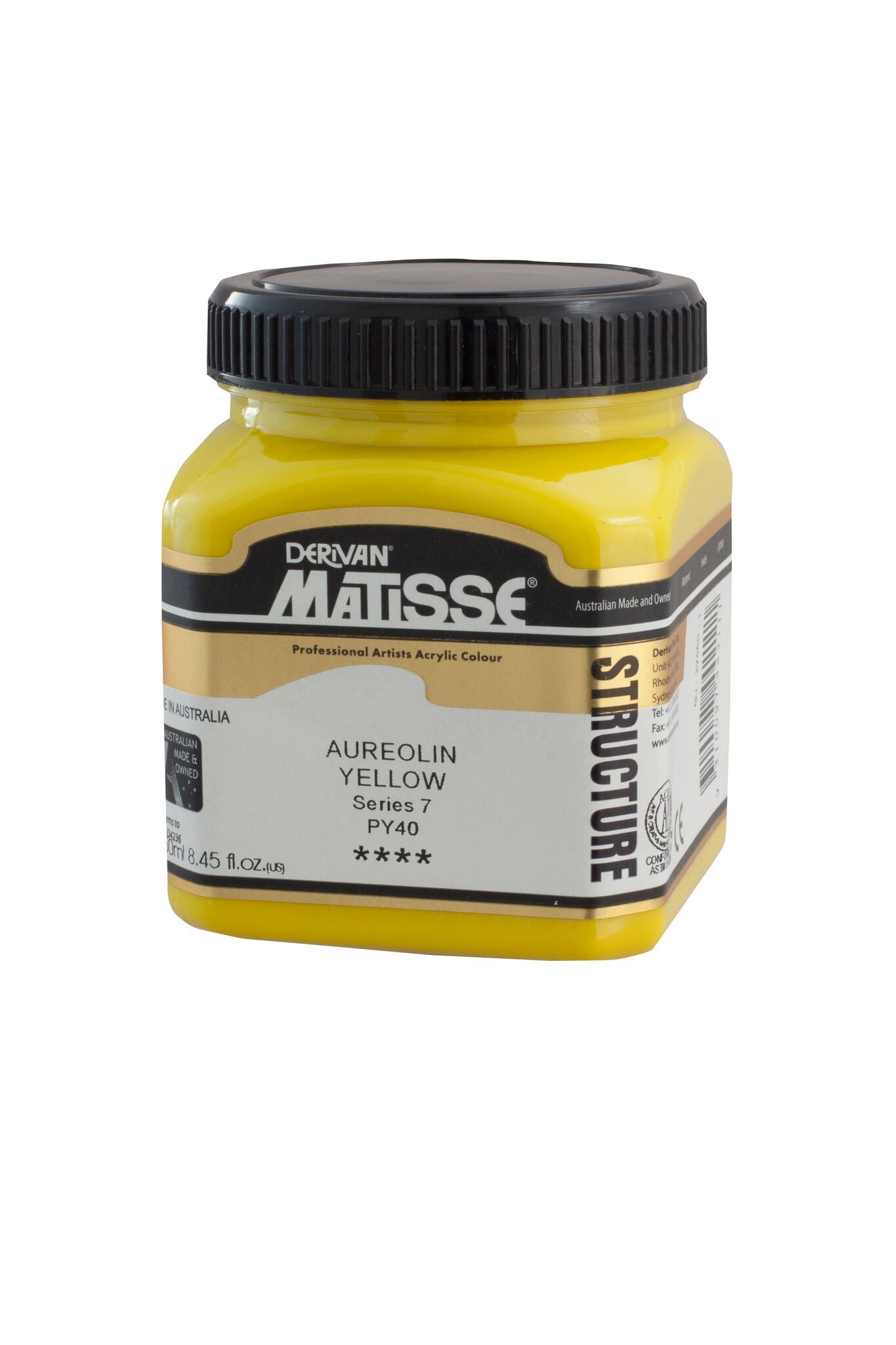 Matisse Structure 250ml Series 7 Aureolin Yellow – Bayswater Art Supplies